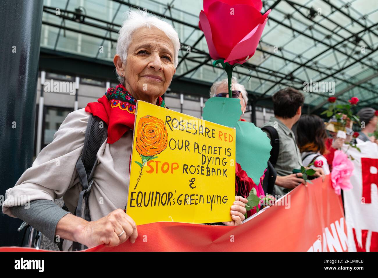 London, UK. 15 July 2023. Fossil Free London protest against the ...