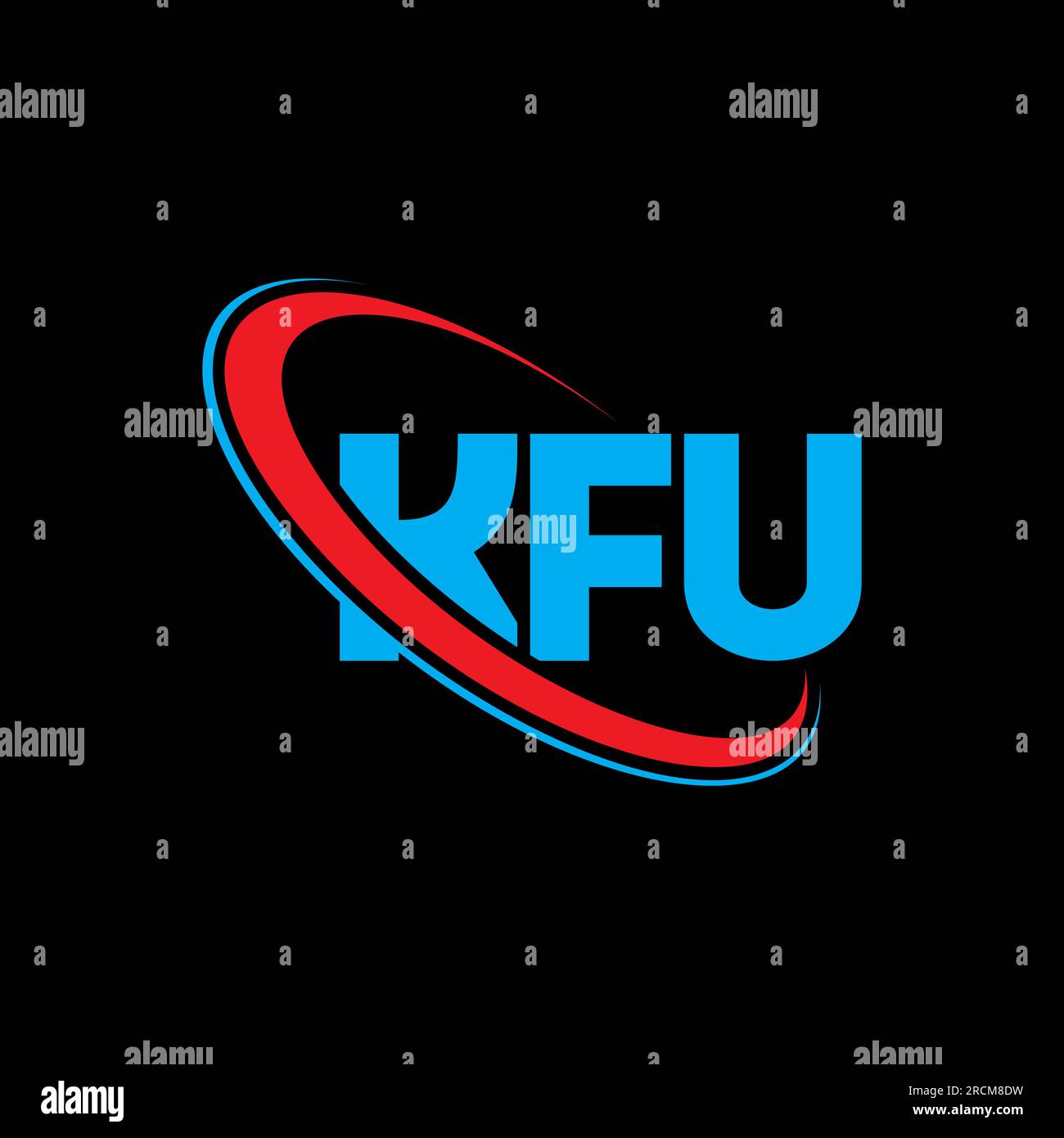 KFU logo. KFU letter. KFU letter logo design. Initials KFU logo linked ...