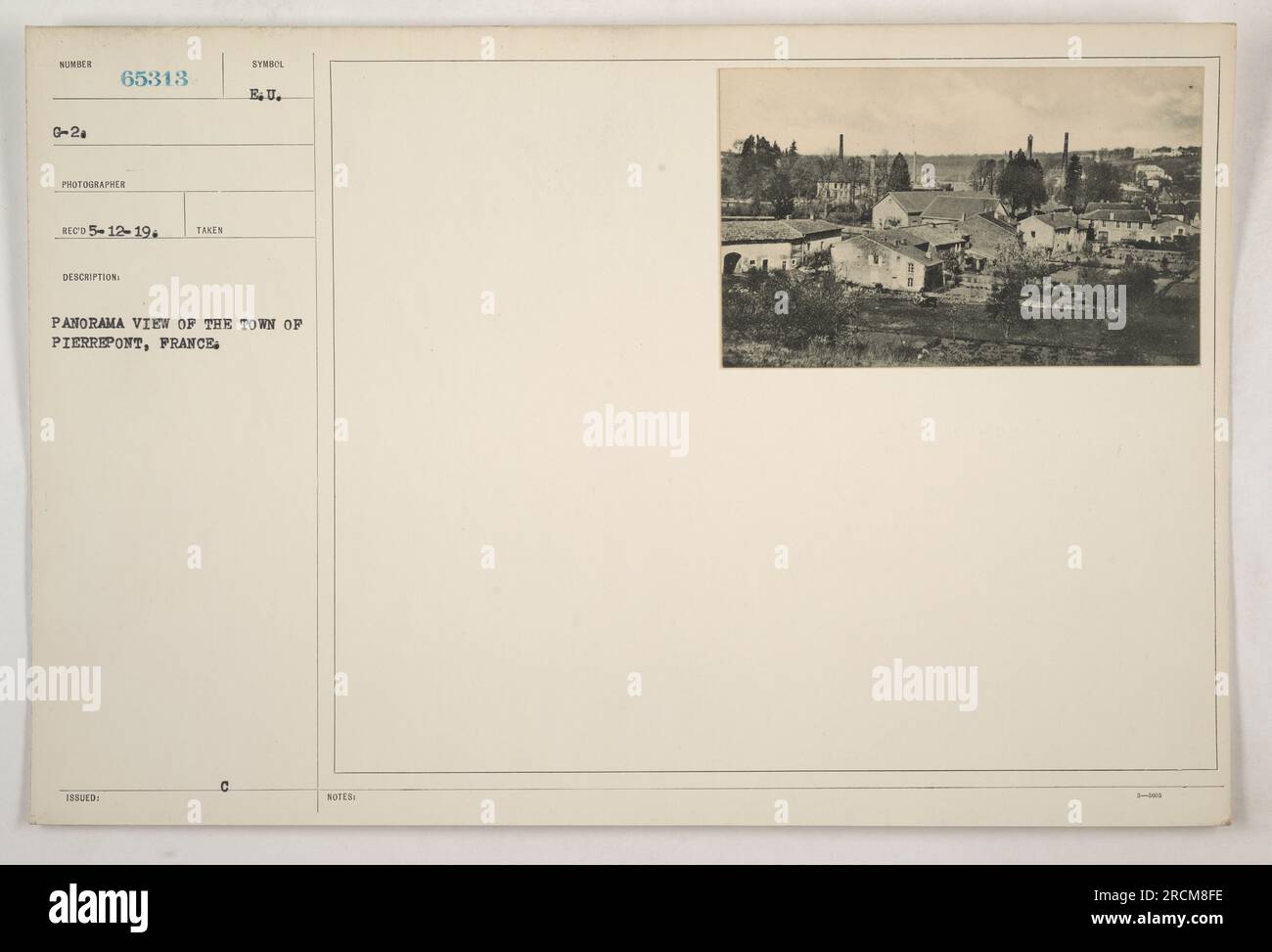 On May 12, 1919, this panoramic image was taken by photographer 65313 ...