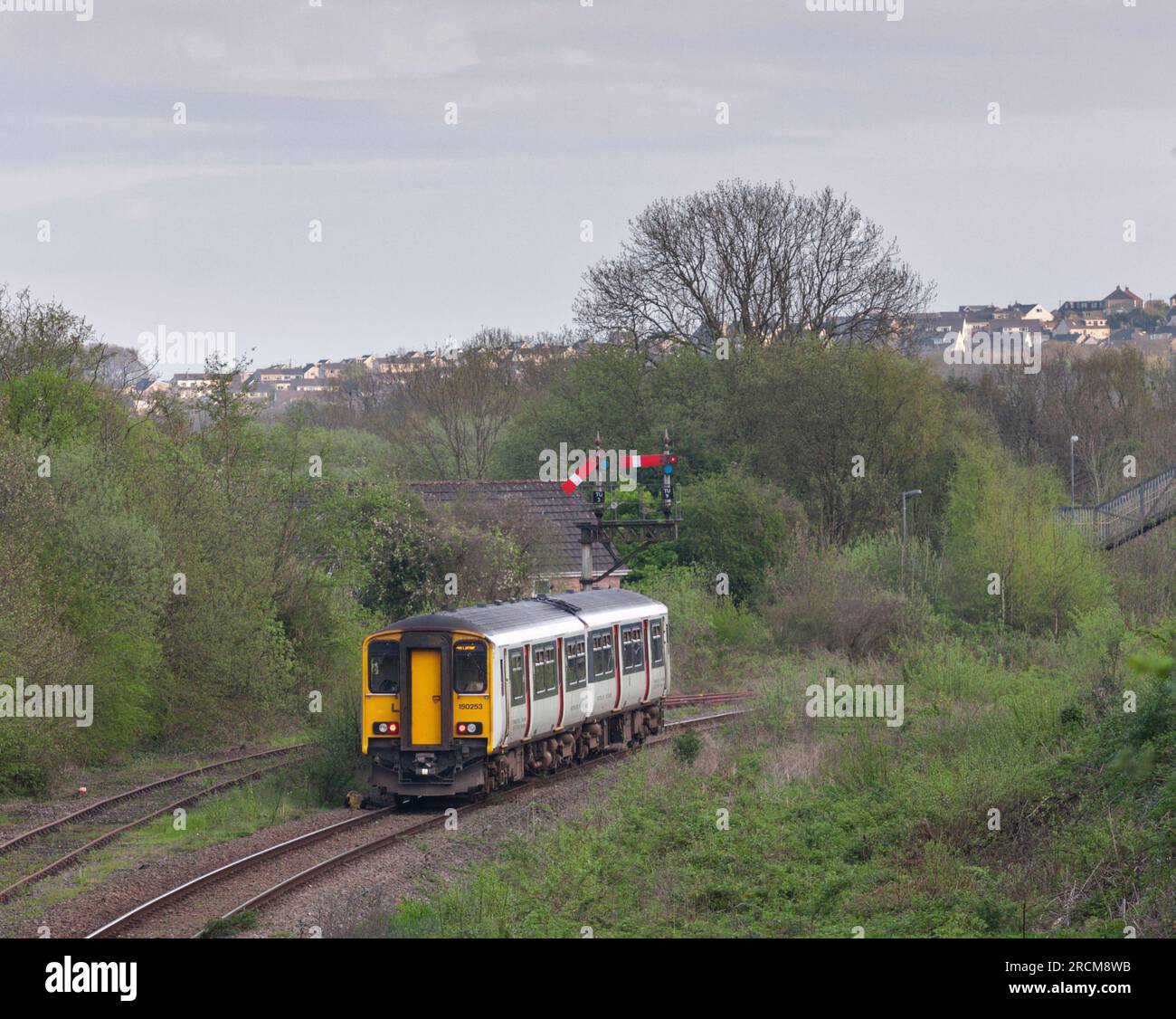 Transport For Wales class 150 DMU train150253 passing the lower ...