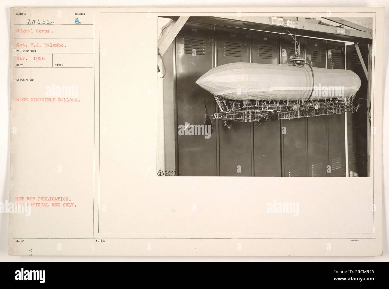 Signal Corps Sgt. V.J. Palumbo pictured in November 1918. The ...