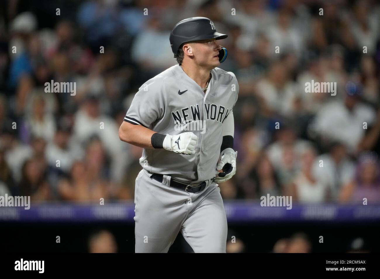 New York Yankees third baseman Josh Donaldson (28) in the ninth inning ...