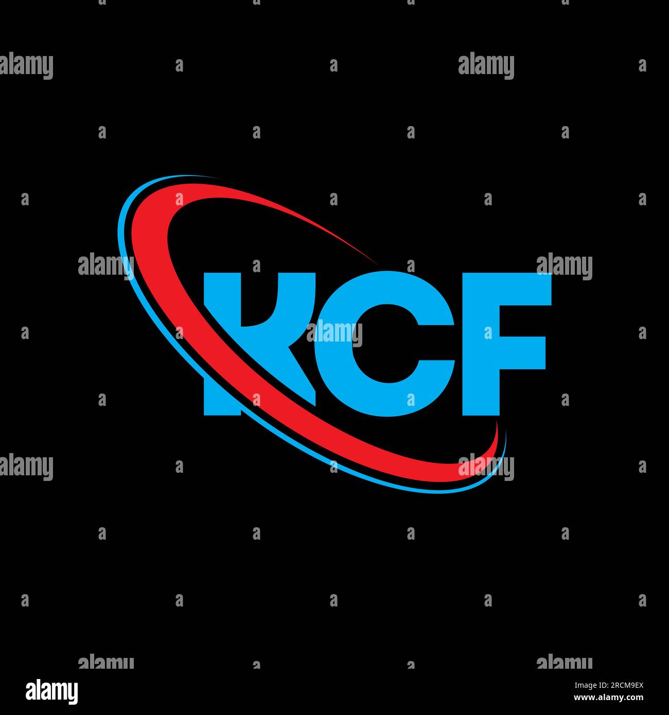 KCF logo. KCF letter. KCF letter logo design. Initials KCF logo linked with circle and uppercase ...