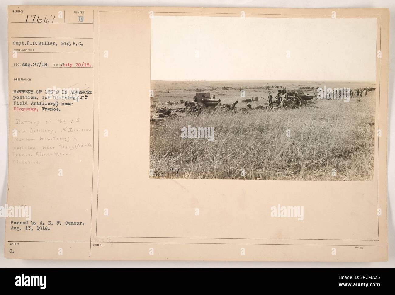 A photograph of Captain P.D. Miller, a Signal Corps officer, taken on ...