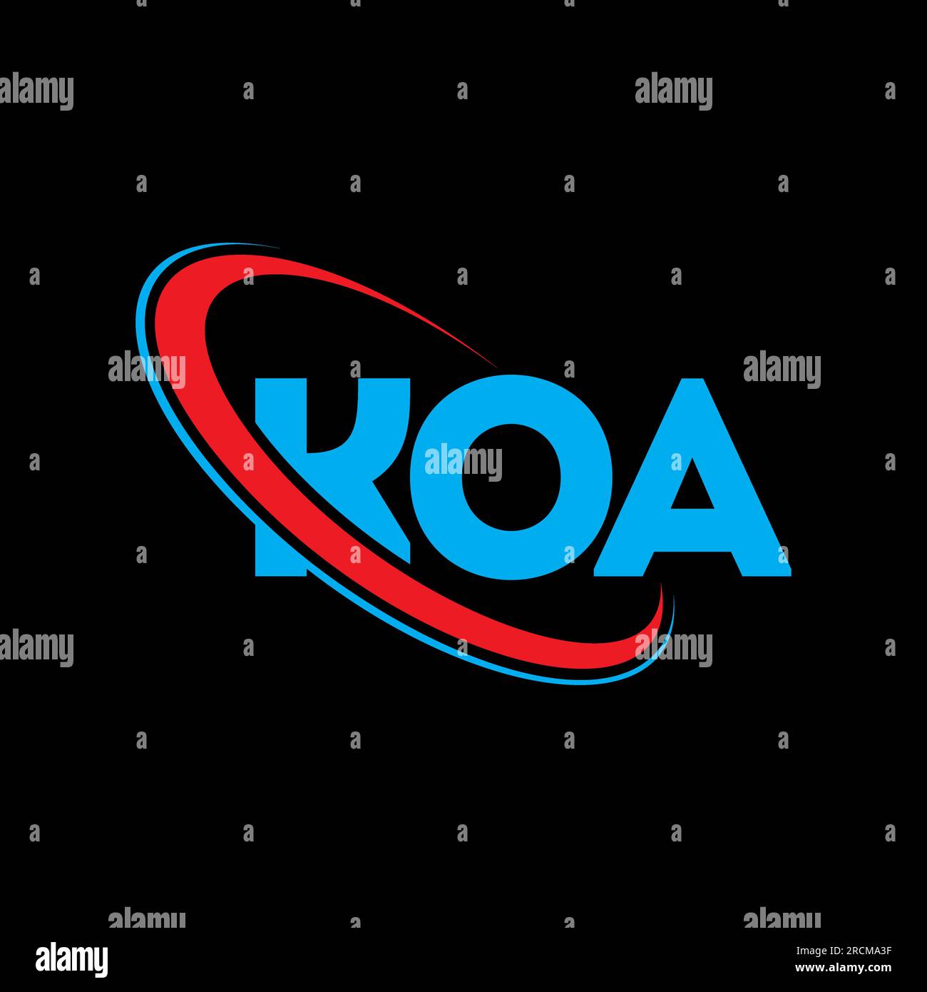 KOA logo. KOA letter. KOA letter logo design. Initials KOA logo linked with circle and uppercase ...