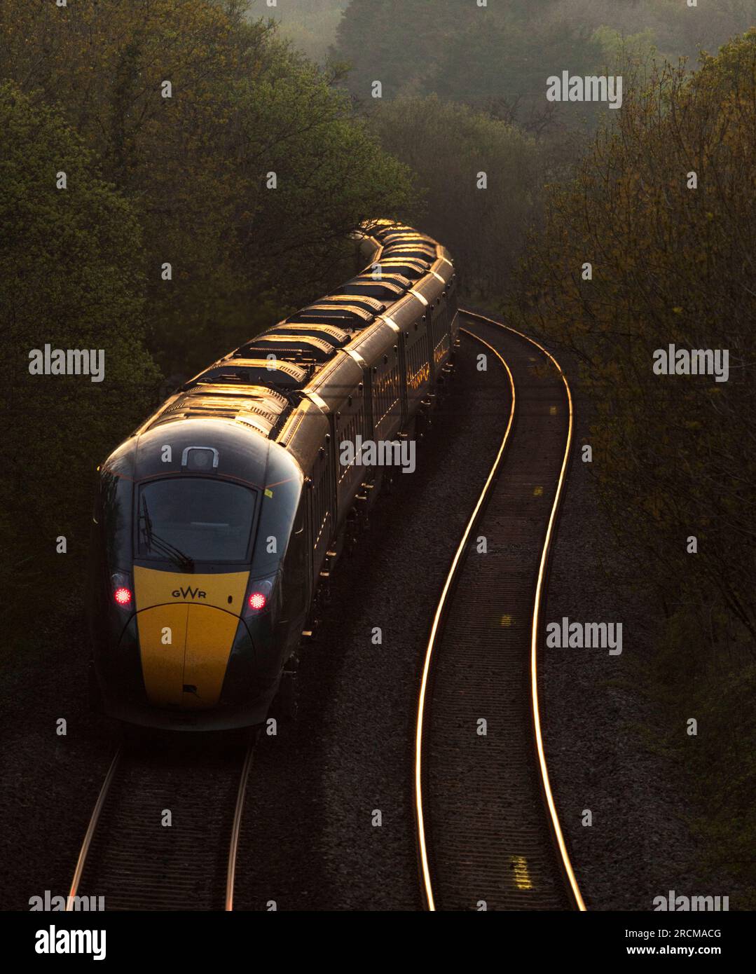 First Great Western railway Hitachi IET bi - mode train heading into ...