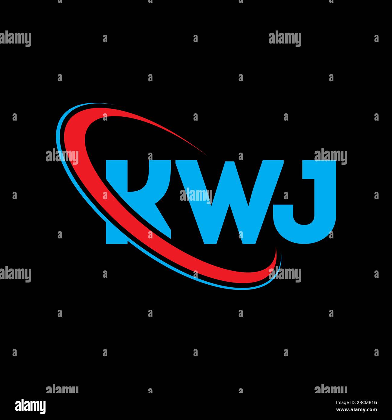 KWJ logo. KWJ letter. KWJ letter logo design. Initials KWJ logo linked ...