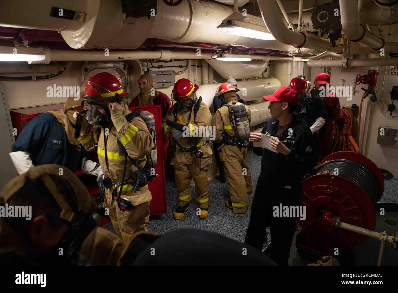 Sailors assigned to the world’s largest aircraft carrier USS Gerald R. Ford’s (CVN 78 ...