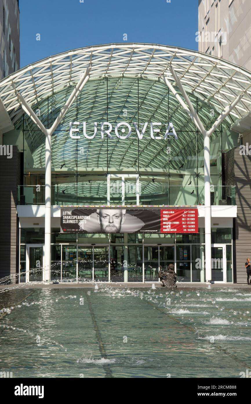 Bratislava, Slovakia - July, 15, 2023 : Eurovea shopping mall in ...