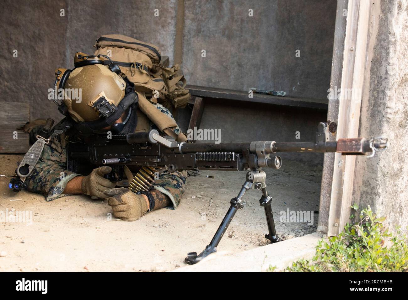 A U.S. Marine with Advanced Infantry Training Battalion, School of ...