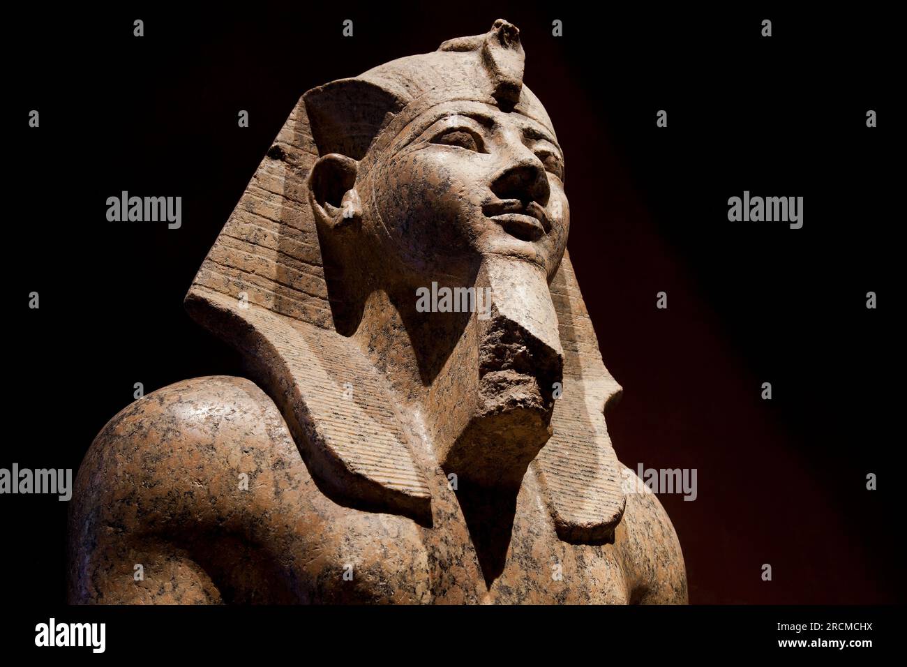 Statue of Amenhotep III with two globular vases, temple of Amon ...