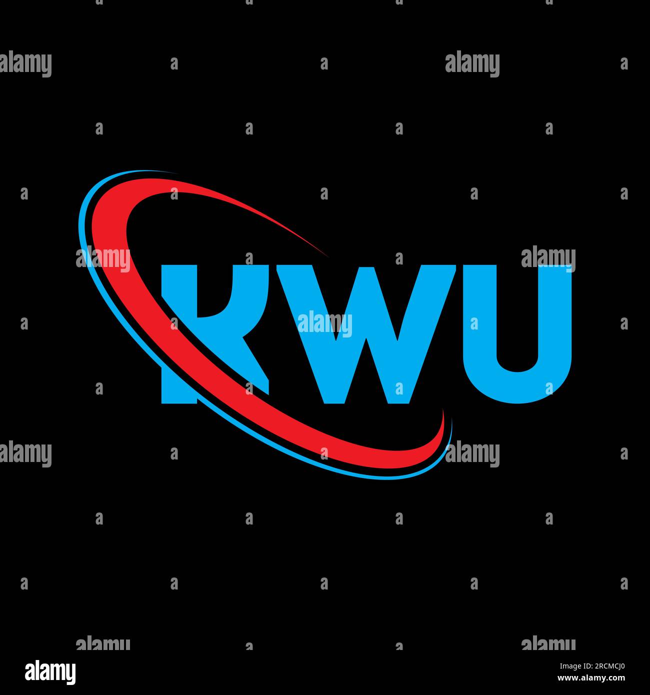 KWU logo. KWU letter. KWU letter logo design. Initials KWU logo linked ...
