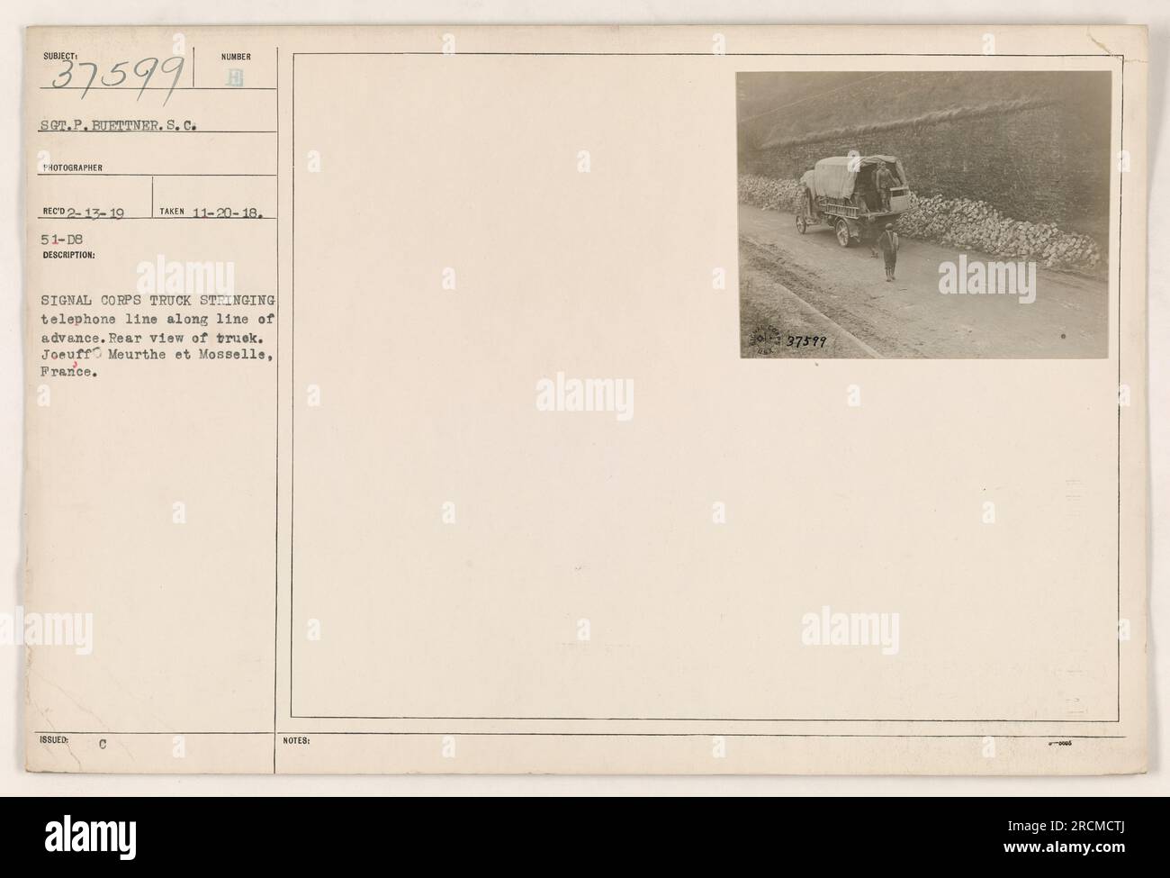 Sergeant P. Buettner, a Signal Corps photographer, captured this image ...