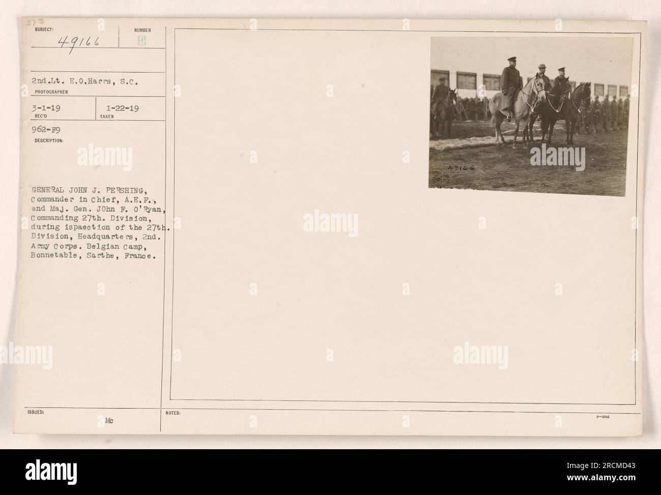 General John J. Pershing, Commander in Chief of the A.E.F., and Maj ...