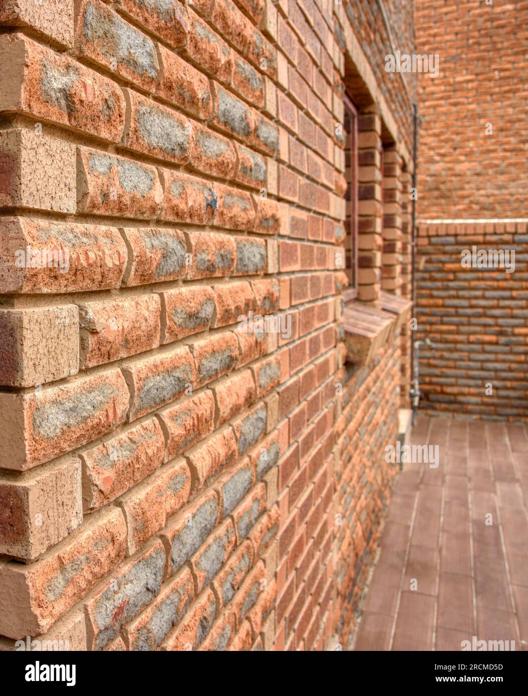 typical architectural style of red brick work for facades in England ...