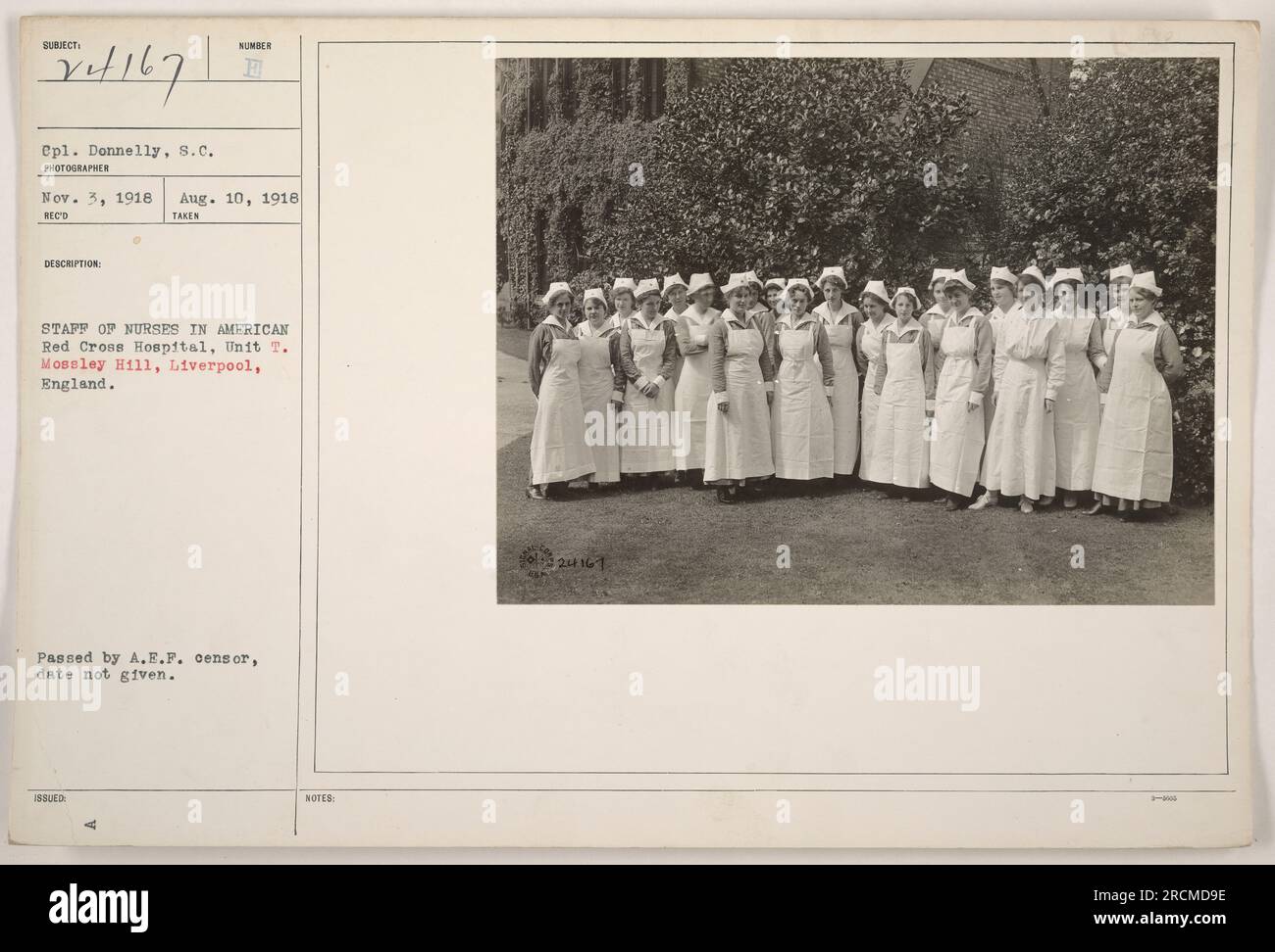 American Red Cross nurses at Unit T Mossley Hill, Liverpool, England ...