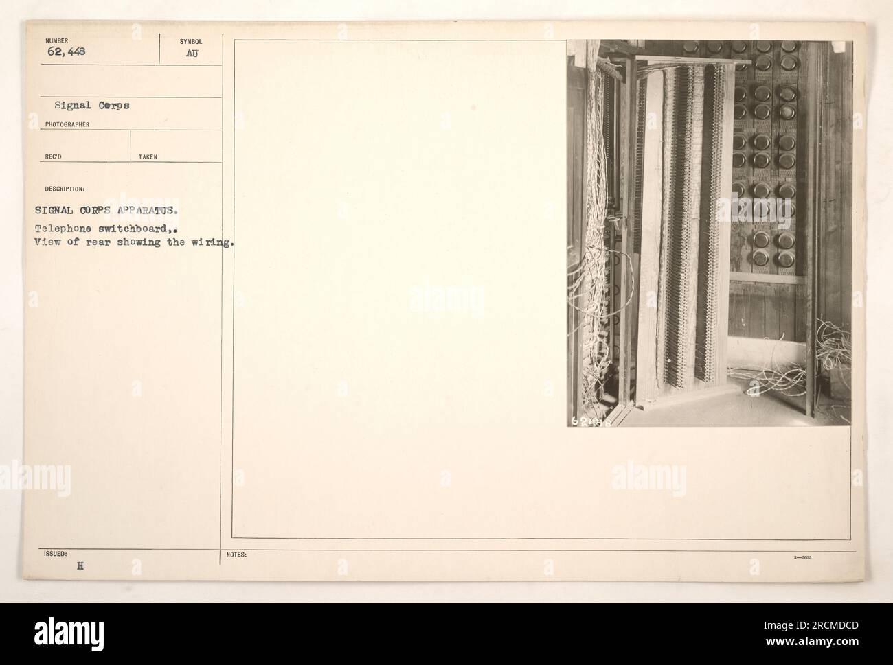 A photograph of a Signal Corps apparatus, specifically a telephone ...