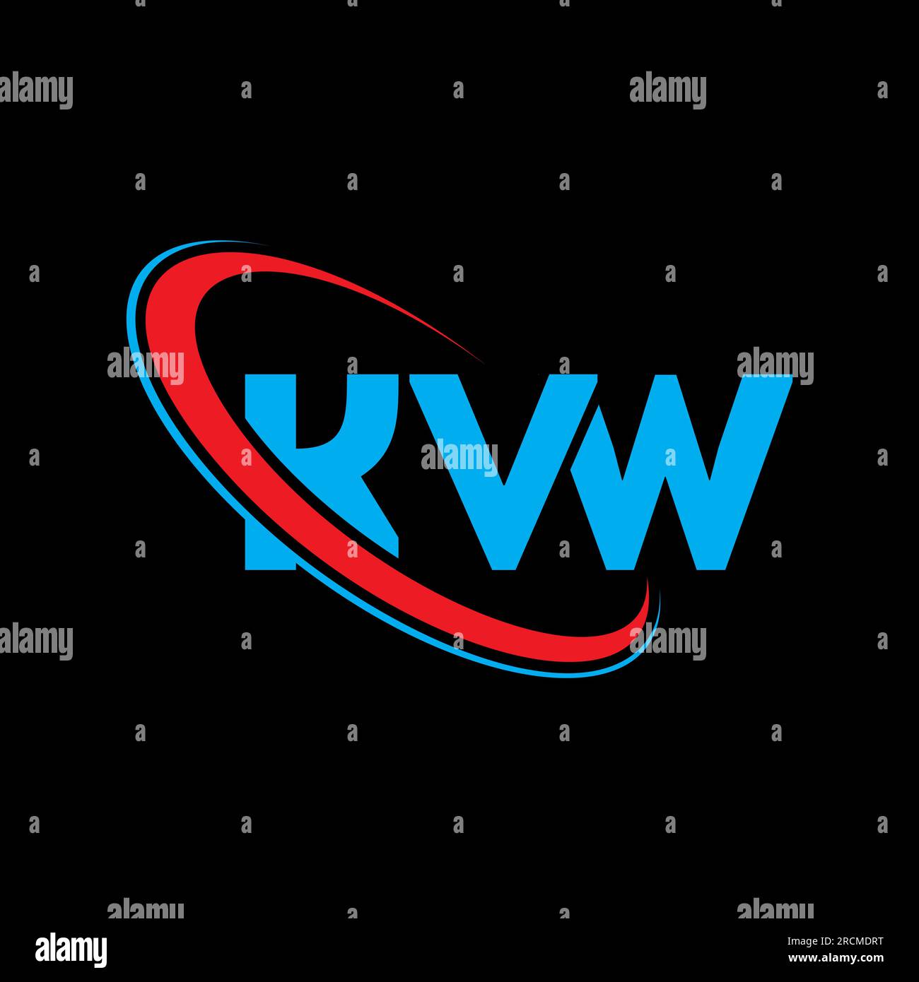 KVW logo. KVW letter. KVW letter logo design. Initials KVW logo linked ...