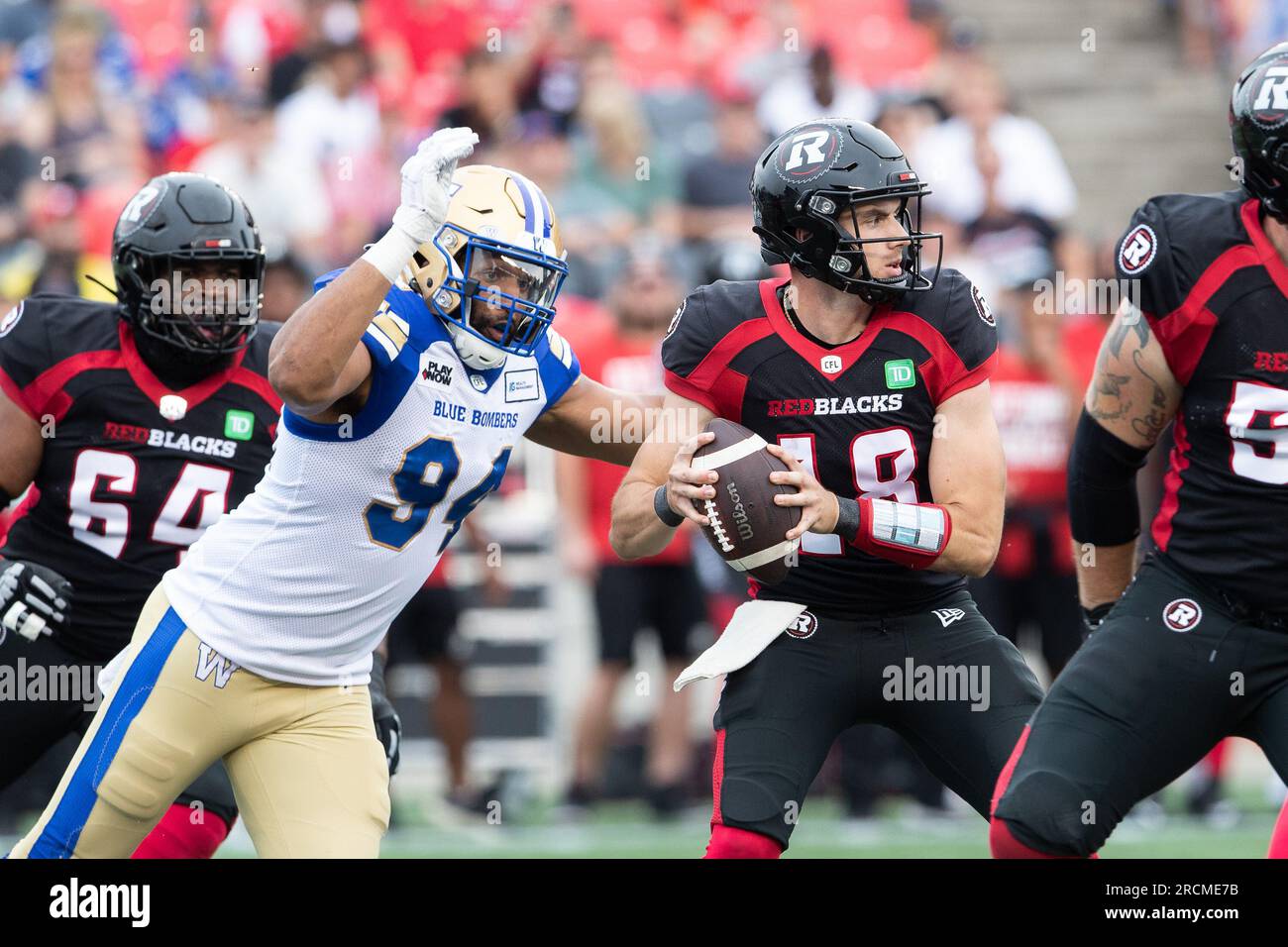 Ottawa, Canada. 15th July, 2023. Ottawa Redblacks quarterback Dustin ...