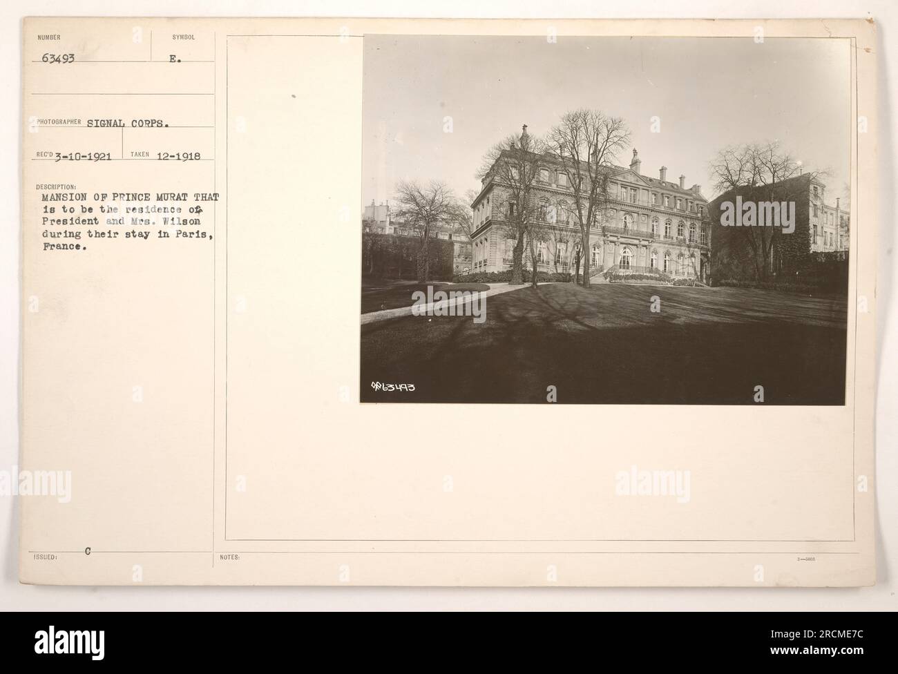 Mansion of Prince Murat in Paris, France, which was chosen as the ...