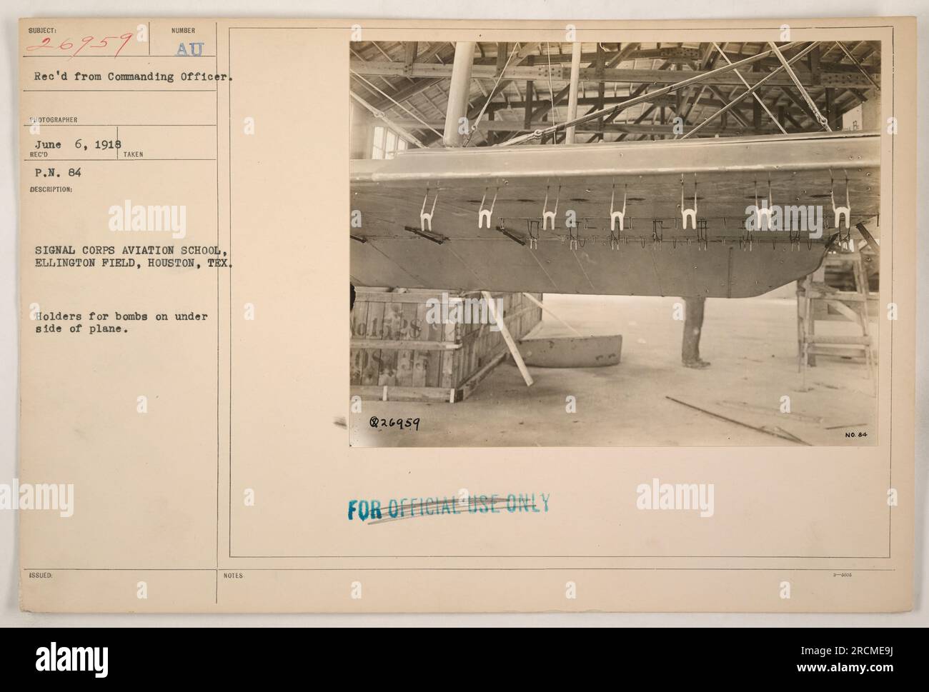 Image of an American military aircraft at the Ellington Field Aviation ...