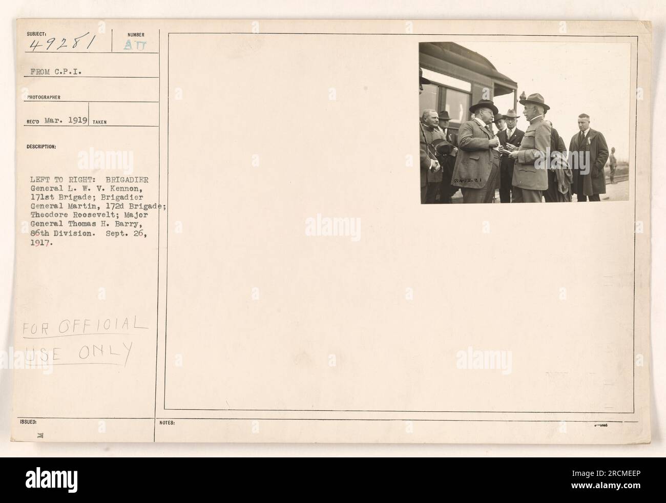 Brigadier General L.W.V. Kennon, Brigadier General Martin, Theodore ...