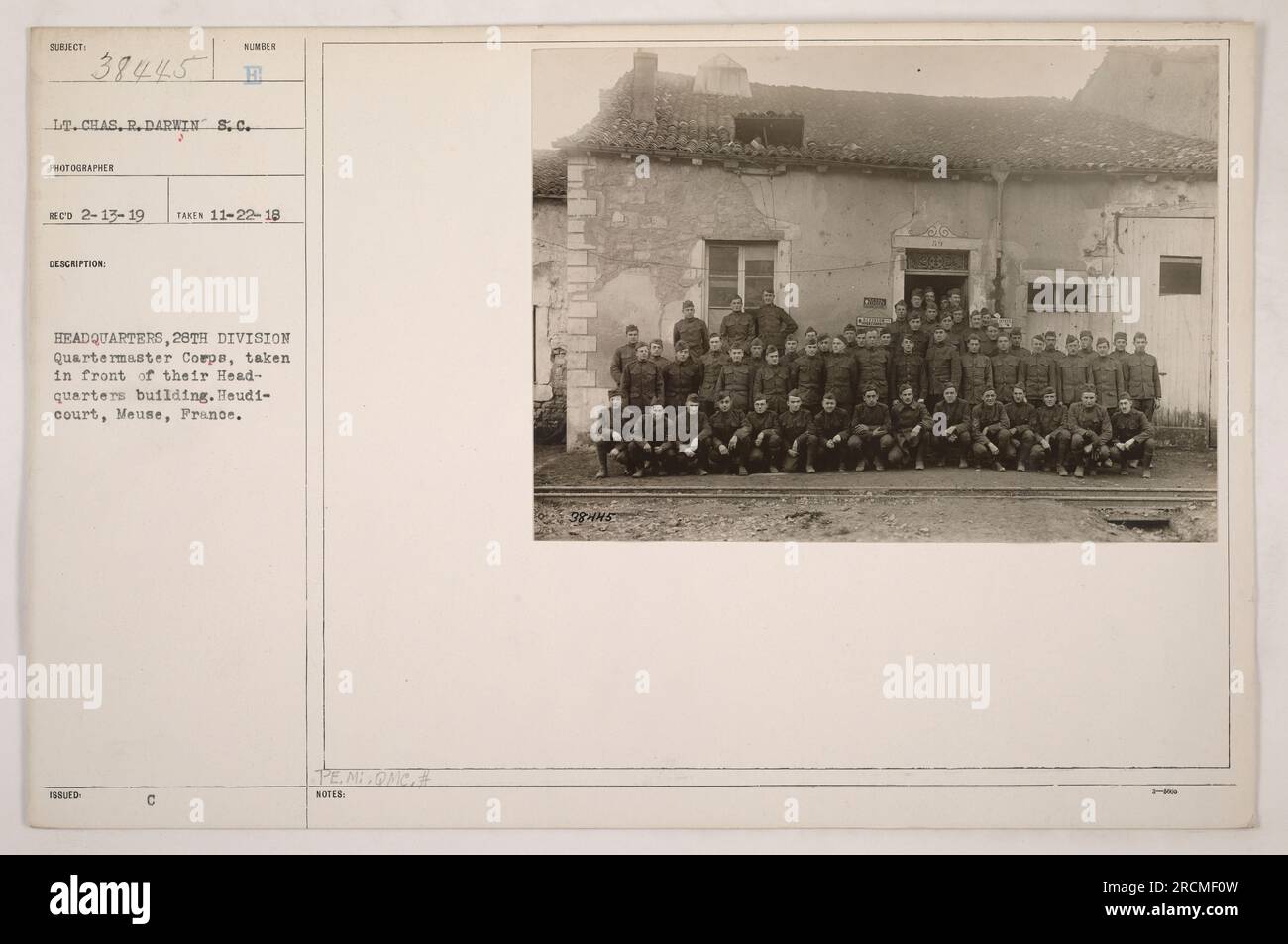"Soldiers of the Quartermaster Corps stand in front of their ...