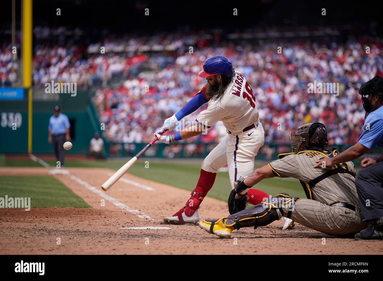 Philadelphia Phillies' Brandon Marsh plays during the first baseball ...