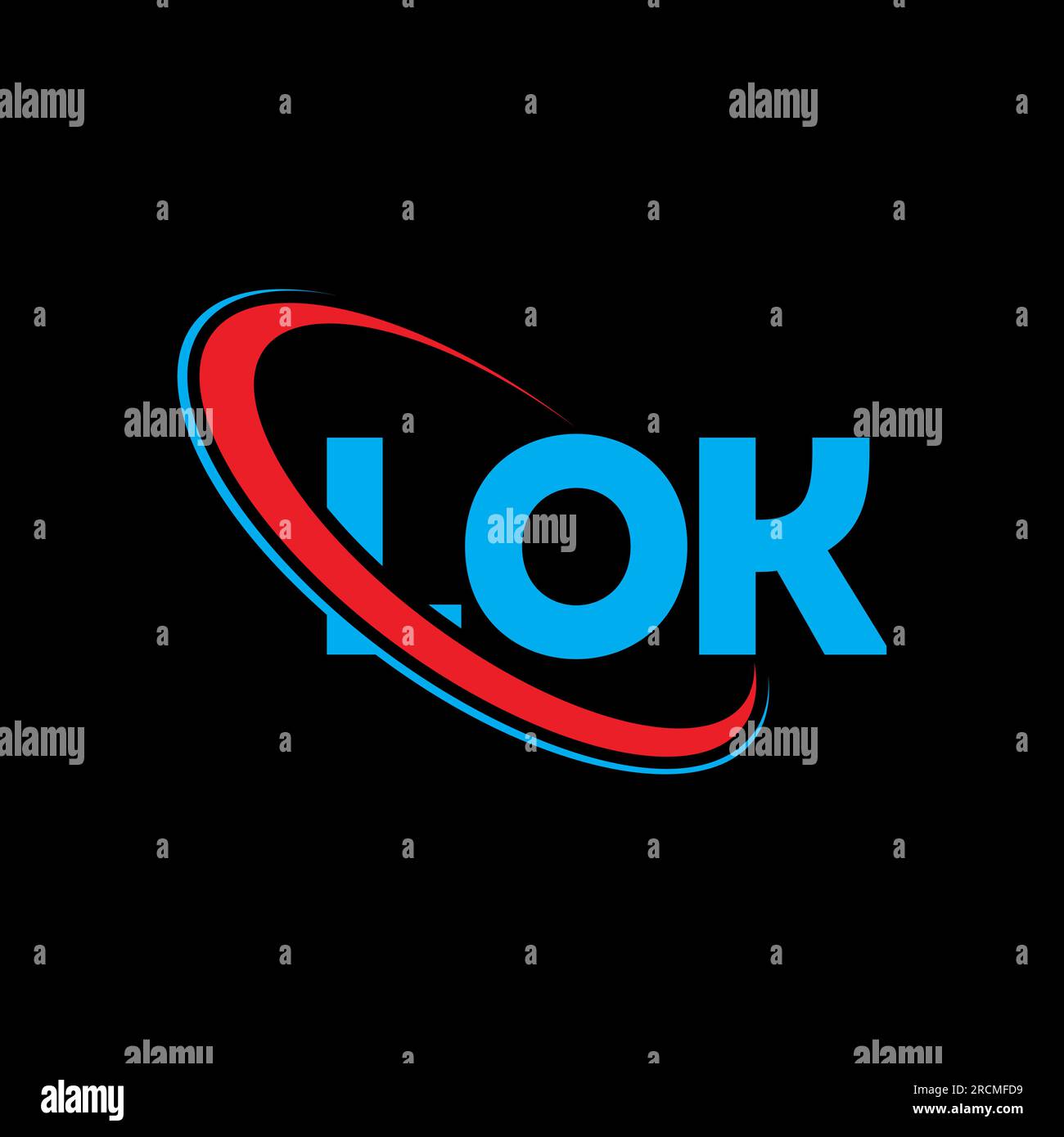 LOK logo. LOK letter. LOK letter logo design. Initials LOK logo linked ...