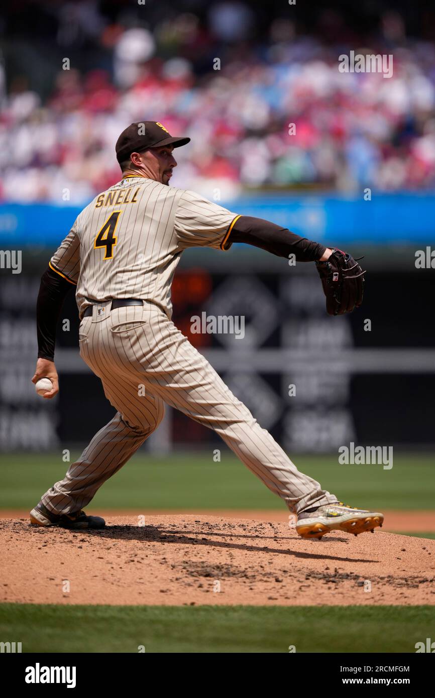 San Diego Padres' Blake Snell plays during the first baseball game in a ...