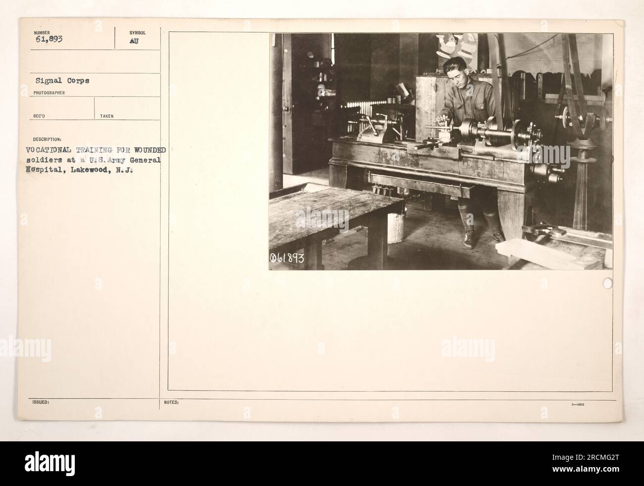 Soldiers receive vocational training at a U.S. Army General Hospital in ...