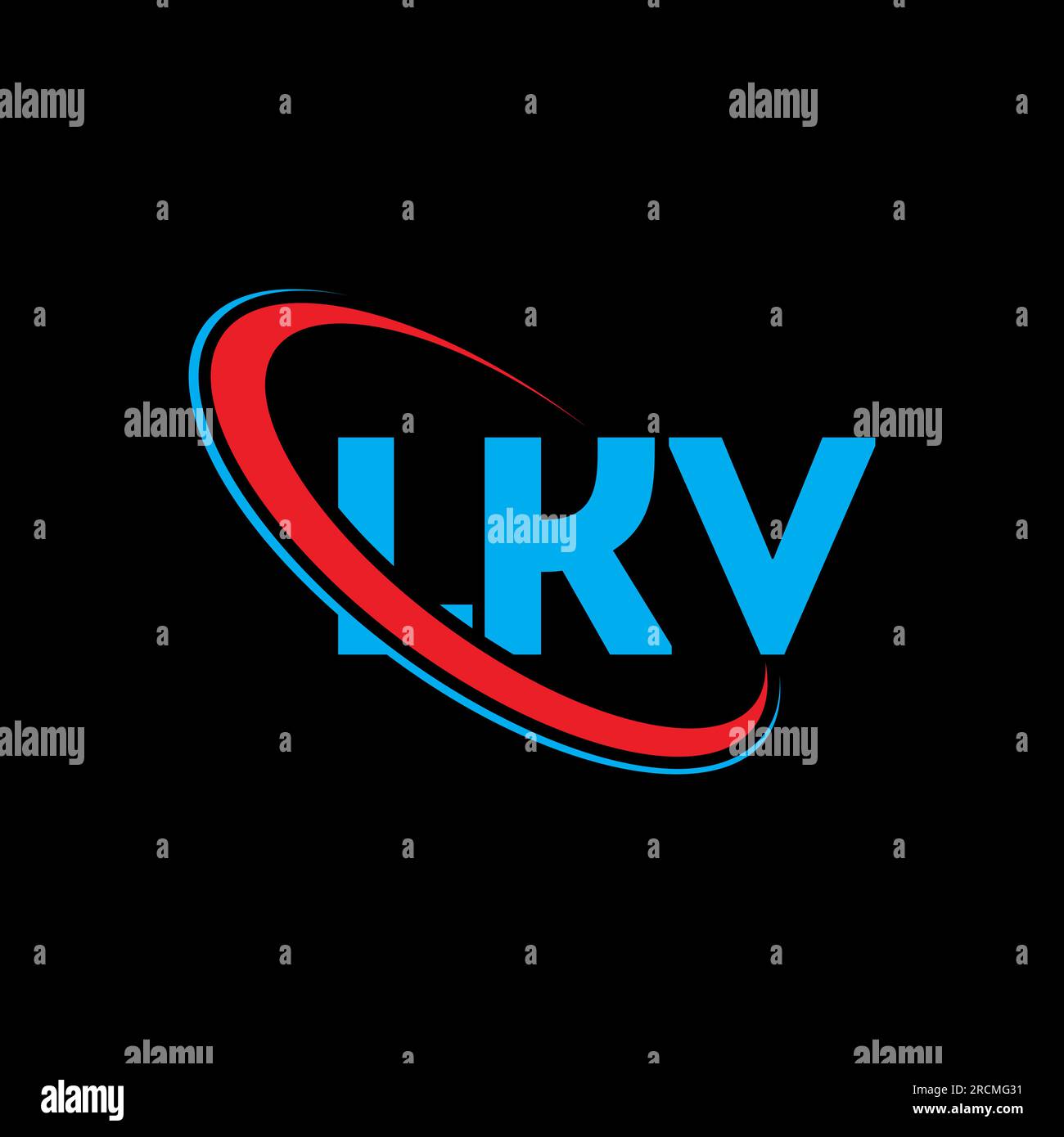 LKV logo. LKV letter. LKV letter logo design. Initials LKV logo linked ...