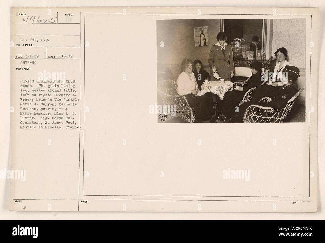 The photograph shows the living quarters and club rooms of the ...