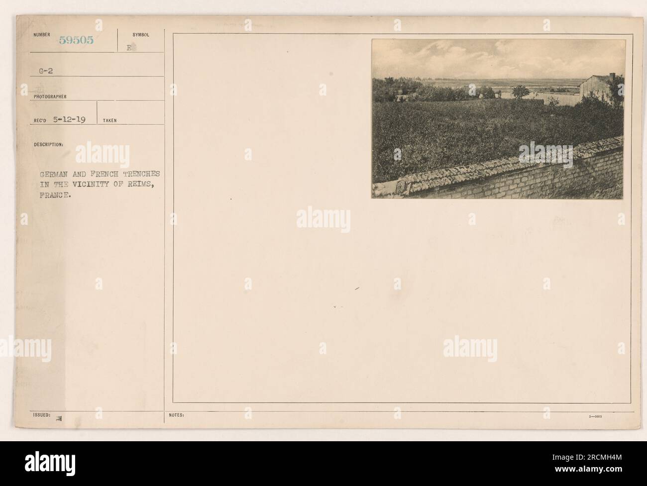 German and French trenches in the vicinity of Reims, France. This ...