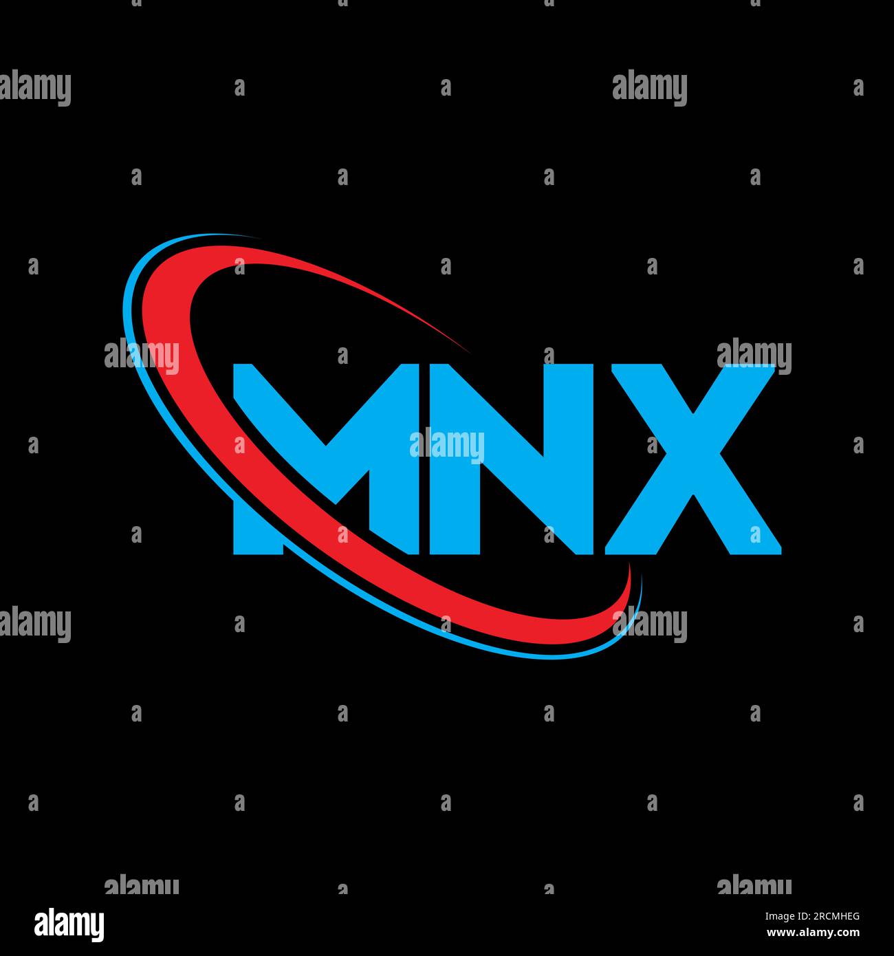 MNX logo. MNX letter. MNX letter logo design. Initials MNX logo linked with circle and uppercase ...