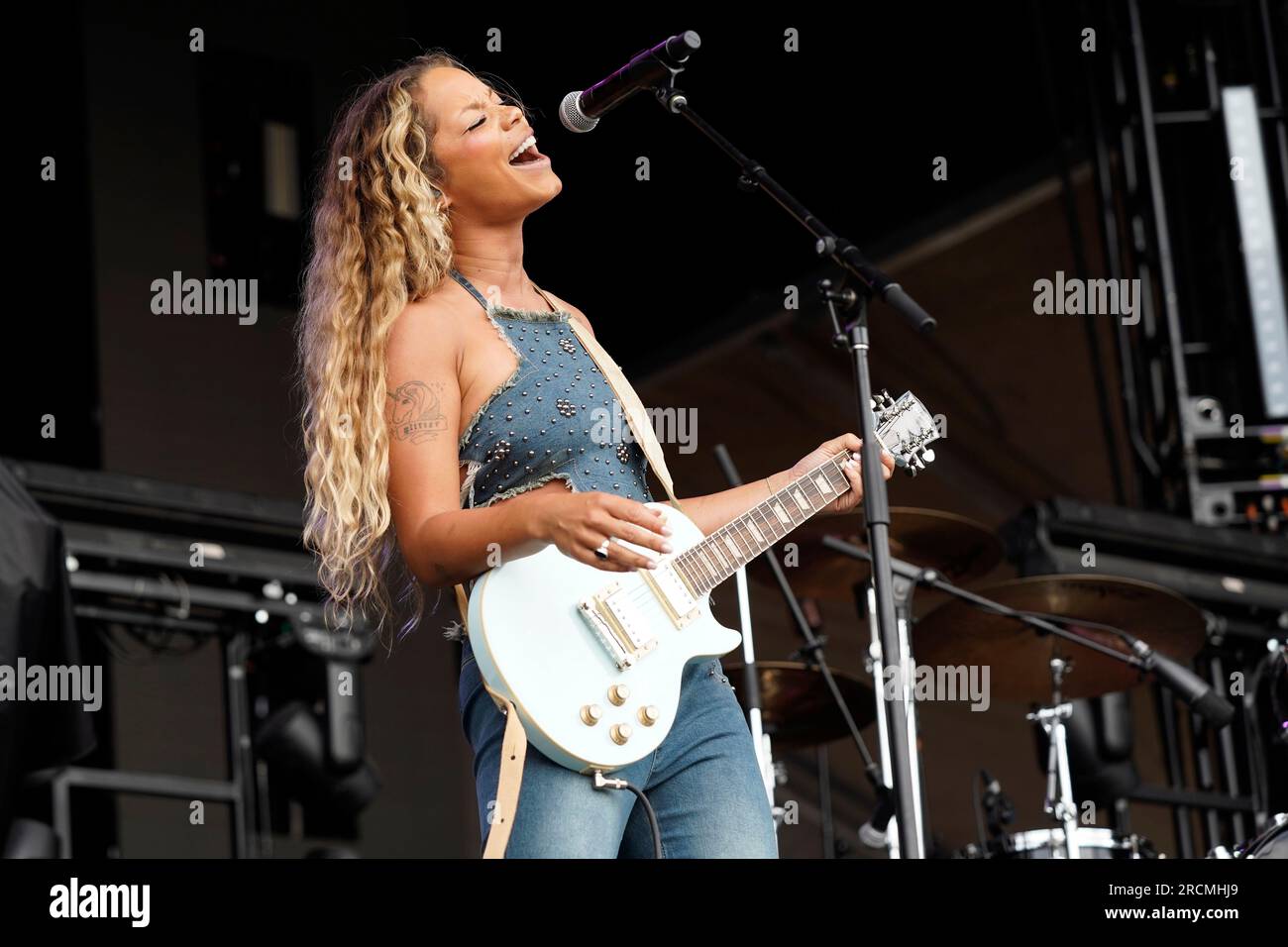 Tanner Adell performs during Day 3 at the Windy City Smokeout festival ...