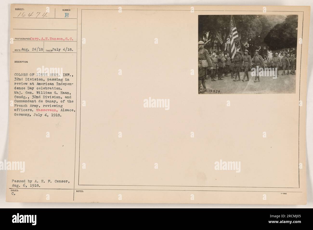 125th infantry regiment hi-res stock photography and images - Alamy