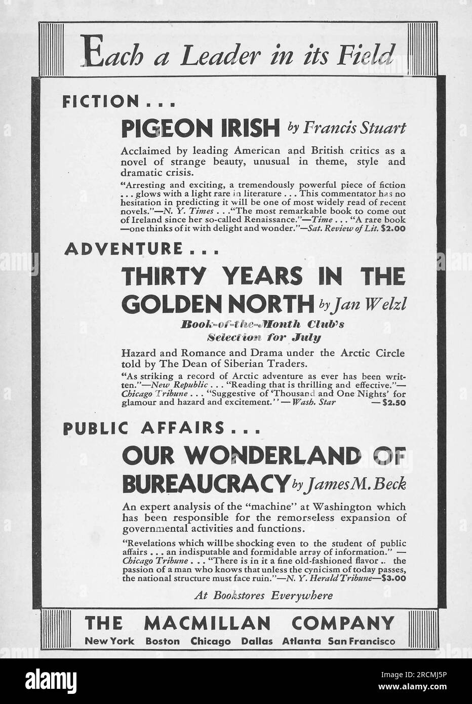 Macmillan company books new editions advert in Harper's magazine August ...