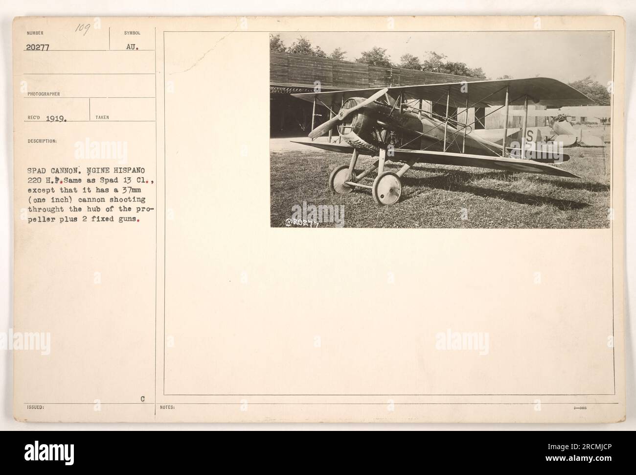 a photograph of an aviation from World War One. It features a Spad ...