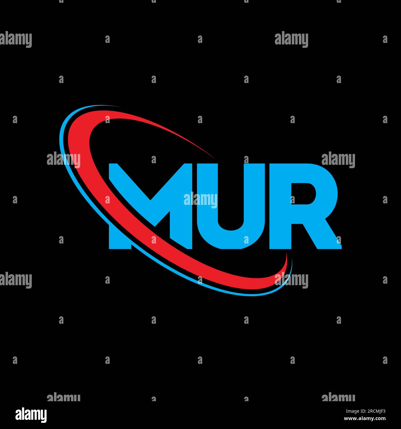 MUR logo. MUR letter. MUR letter logo design. Initials MUR logo linked ...