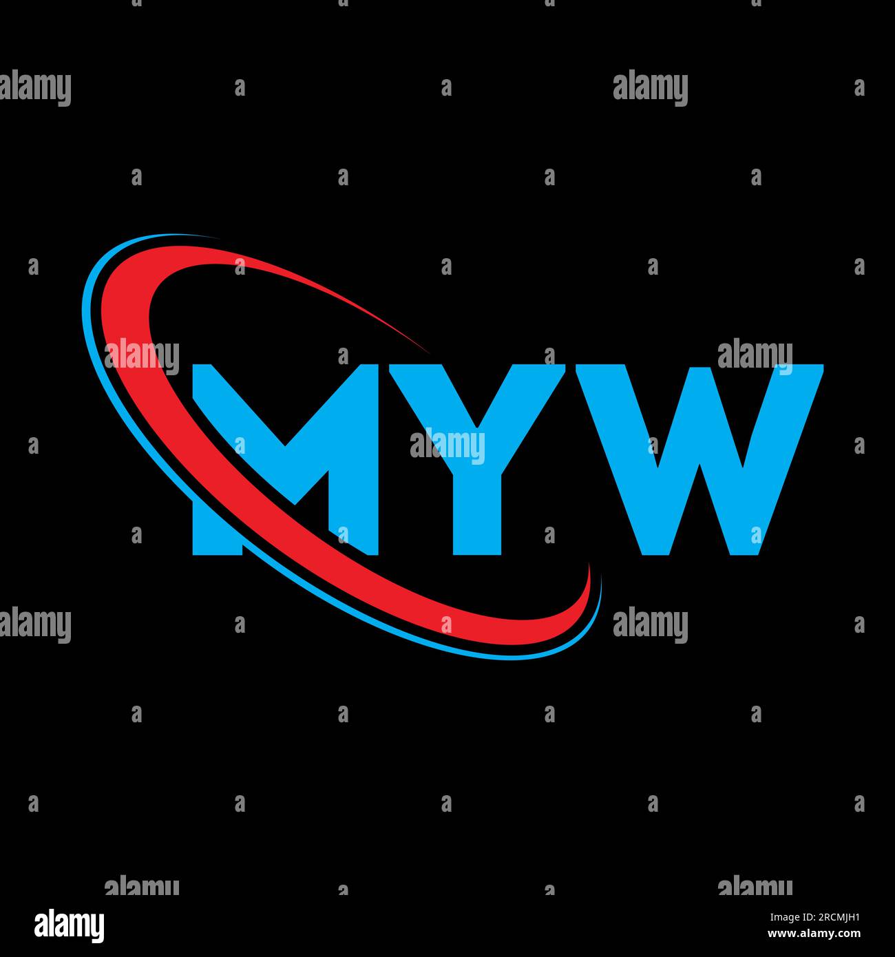 MYW logo. MYW letter. MYW letter logo design. Initials MYW logo linked ...