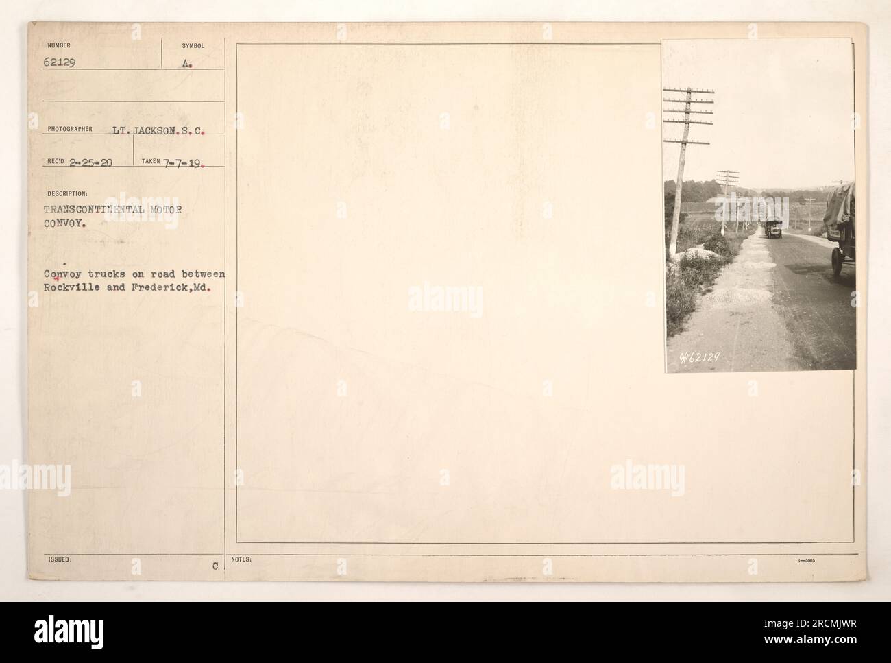 "Convoy of trucks on the road between Rockville and Frederick, Maryland ...