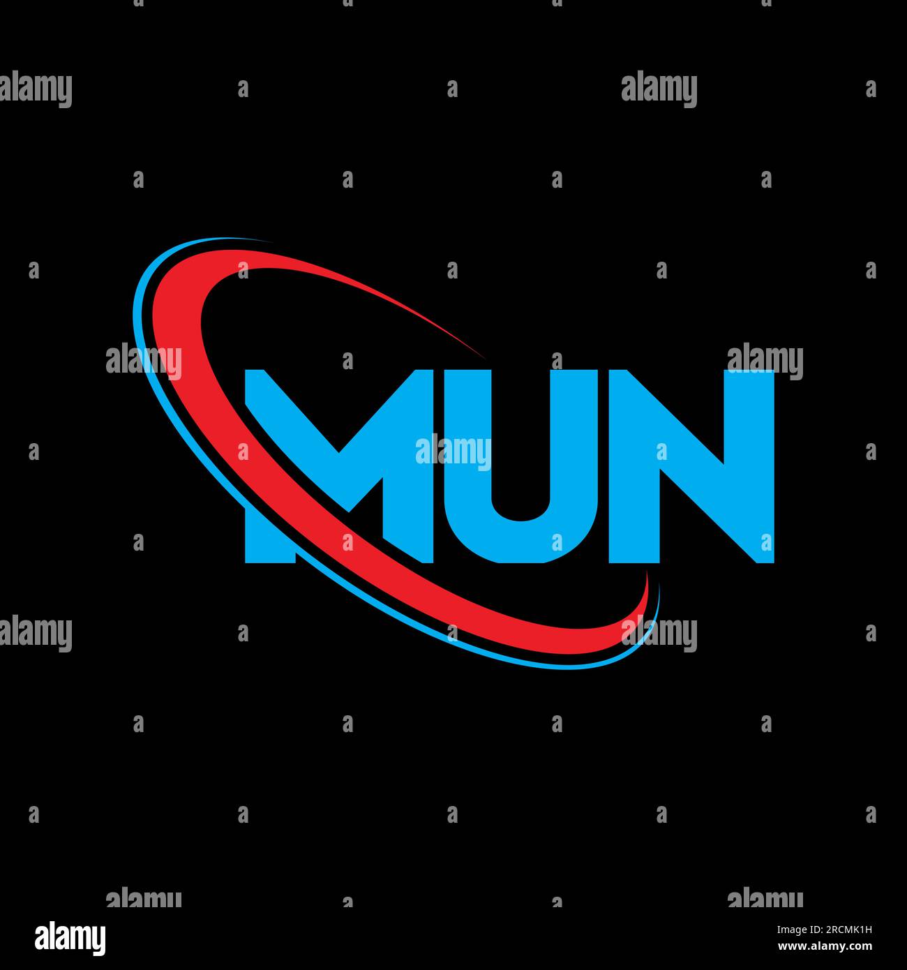 MUN logo. MUN letter. MUN letter logo design. Initials MUN logo linked ...