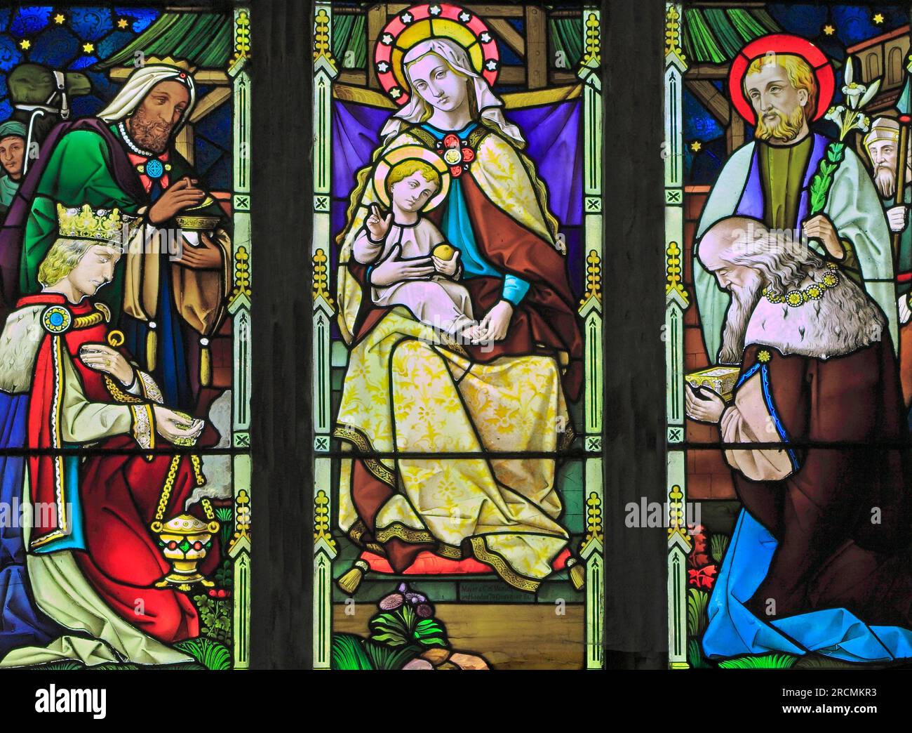 Epiphany, Christmas, Three Kings, Wise Men, stained glass window, by ...