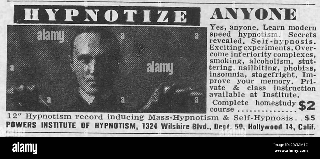 Hypnotize anyone - learn hypnotism - self- hypnosis - advert by Power ...
