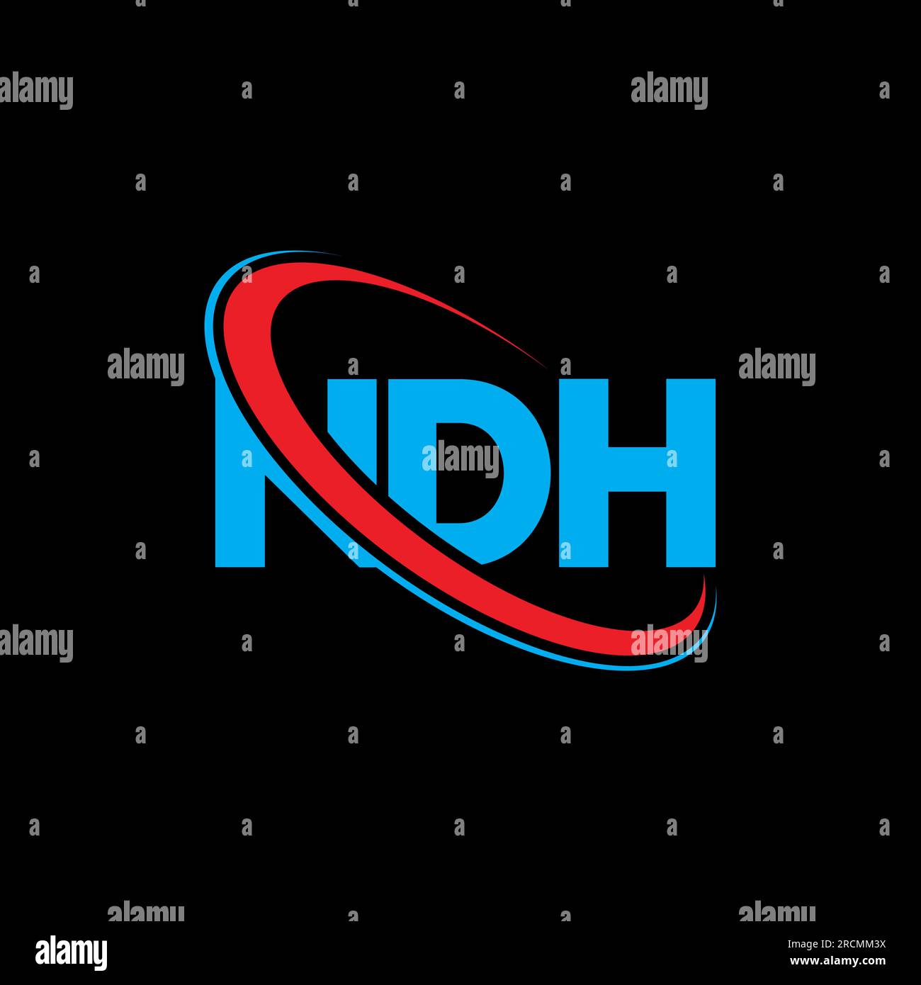 NDH logo. NDH letter. NDH letter logo design. Initials NDH logo linked ...