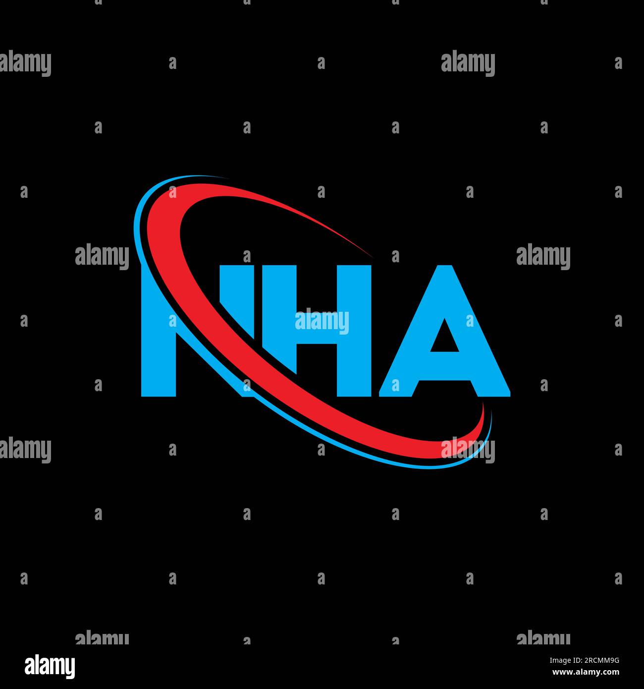 NHA logo. NHA letter. NHA letter logo design. Initials NHA logo linked ...