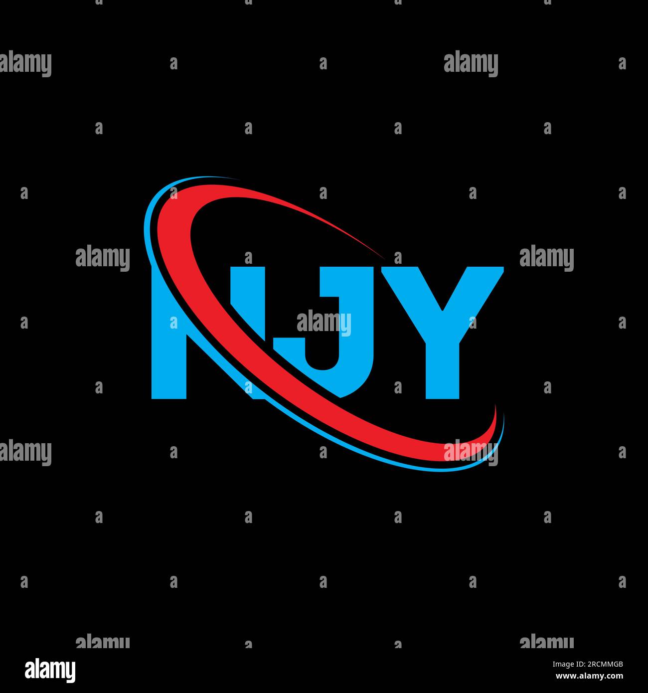 NJY logo. NJY letter. NJY letter logo design. Initials NJY logo linked with circle and uppercase ...