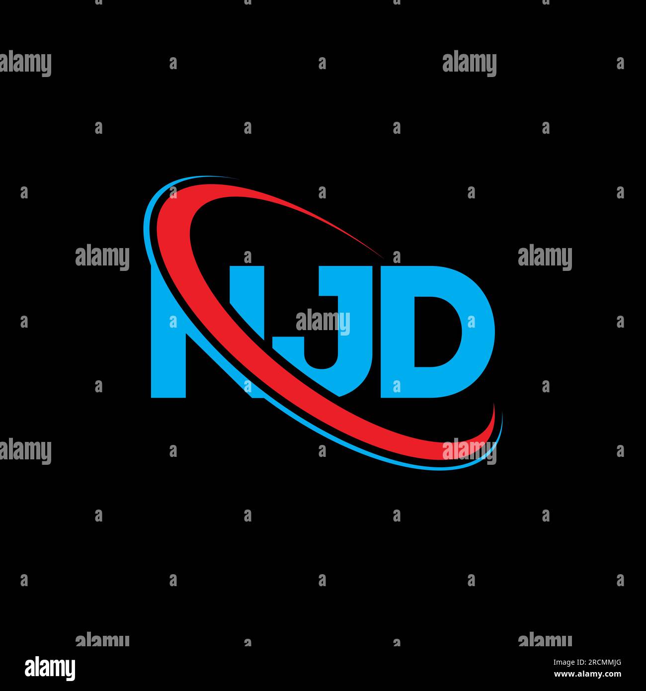 NJD logo. NJD letter. NJD letter logo design. Initials NJD logo linked ...