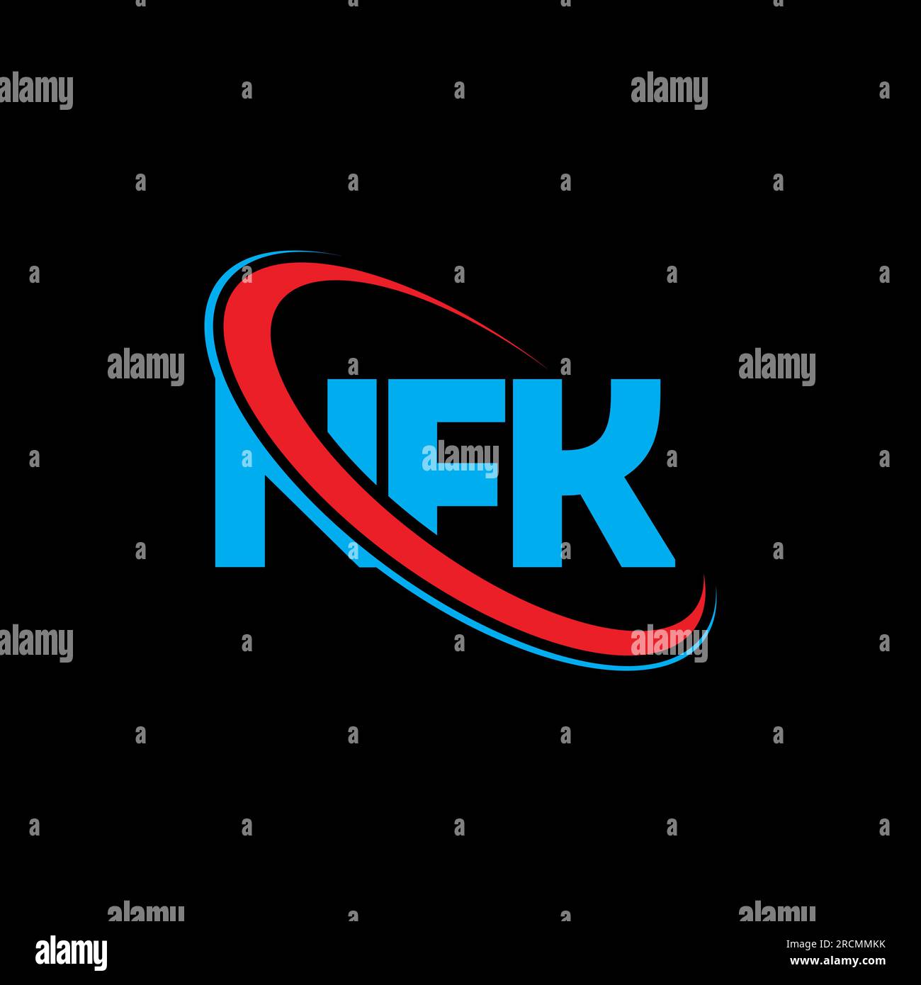 NFK logo. NFK letter. NFK letter logo design. Initials NFK logo linked ...